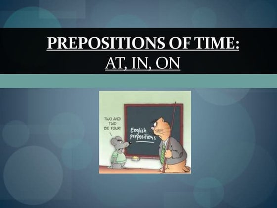 Prepositions of time | PPT