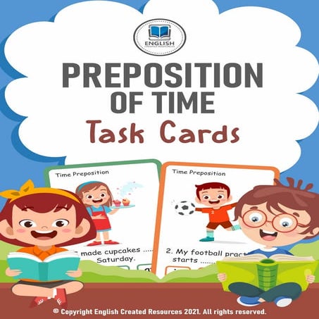 Preposition of time task cards | PDF
