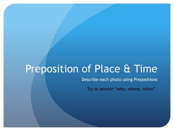 English preposition Primary 5 | PPT