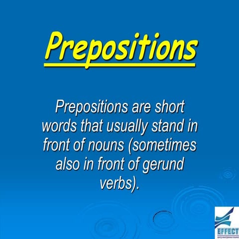 Prepositions | PPT