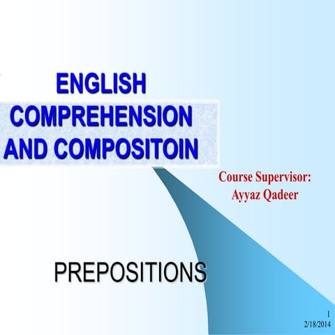 Prepositions | PPT