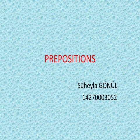 Prepositions | PPTX