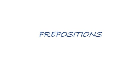 Preposition and its types | PPT
