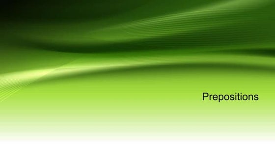 Prepositions of place | PPT