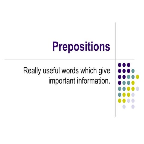 Prepositions in English ESL Learners Easy | PPT