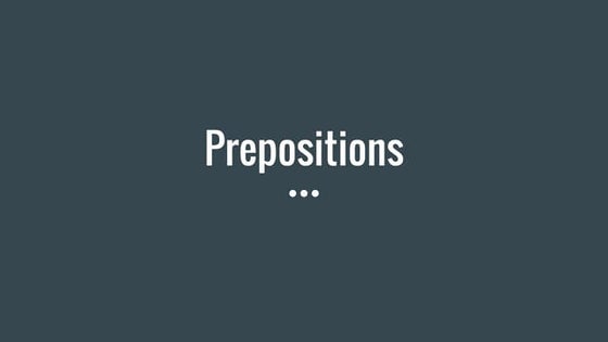 prepositions | PPT