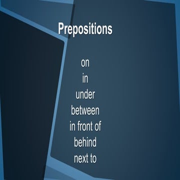 Prepositions - ESL game | PPTX