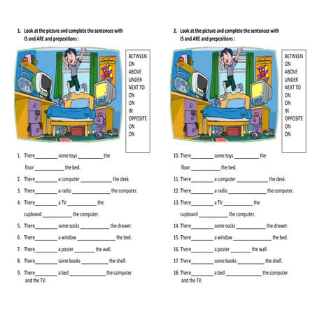 Prepositions of-place-my-room | PDF