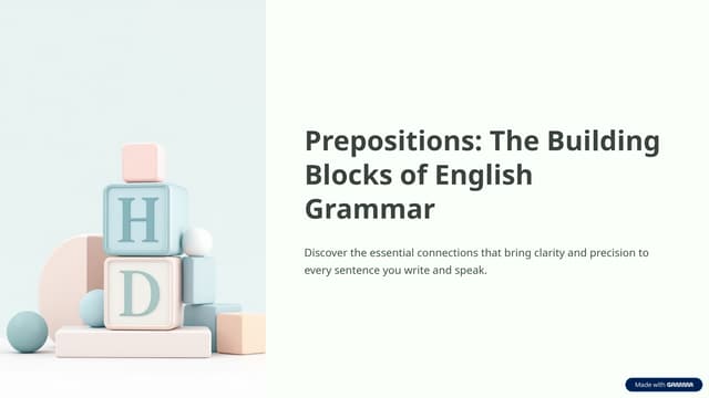 Prepositions of Place | PPT