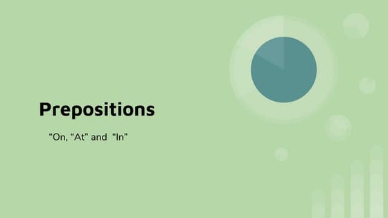 Use of prepositions "In" , "On" and "At". | PPT