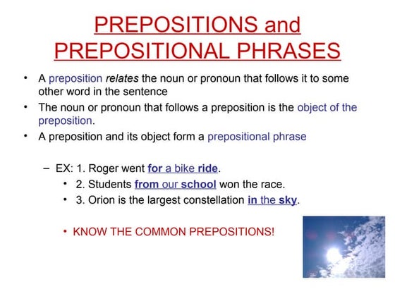 Prepositional Phrase | PPTX | Programming Languages | Computing