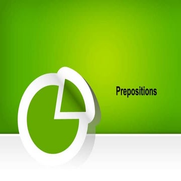 Prepositions with solved examples | PPTX