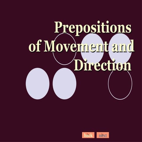 Prepositions Of Direction | PPT