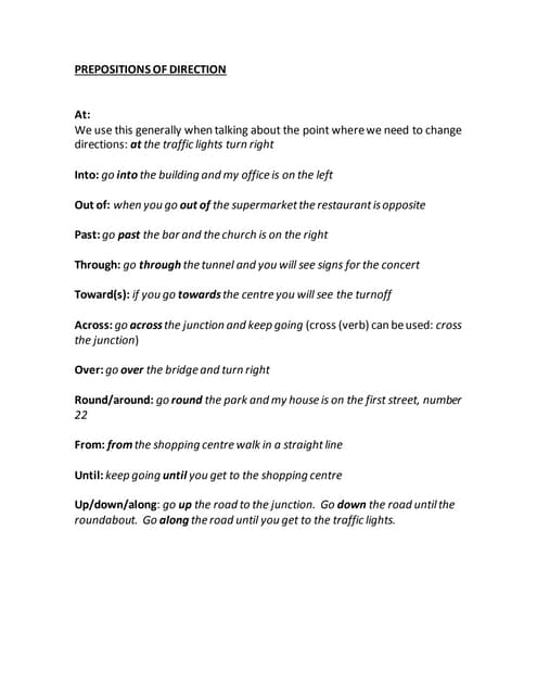 Giving directions | PPT