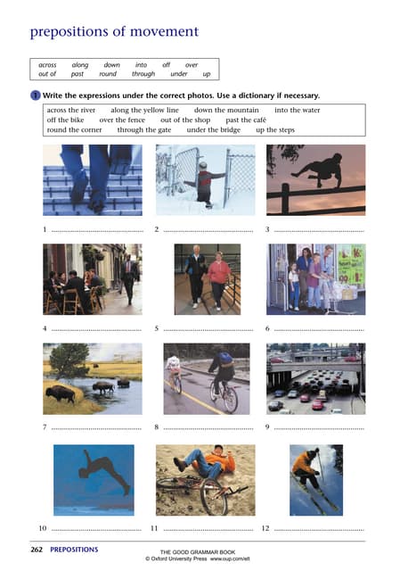 Prepositions of movement. | PPT