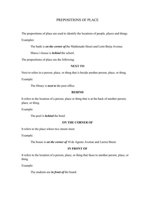 Prepositions of place | PPT | Interior Decorating | Home & Garden