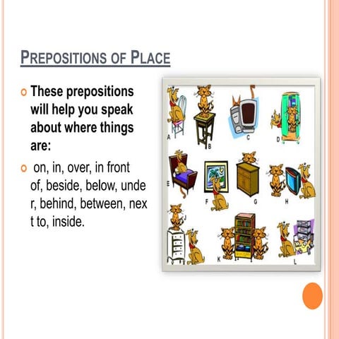 Prepositions of place | PPTX