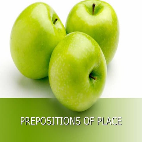 Prepositions of place | PPT