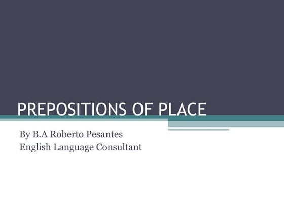 Prepositions | PPT