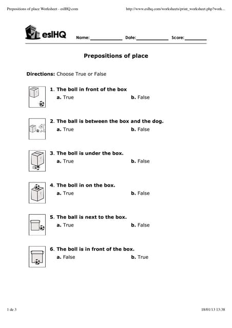 Prepositions ii | PDF