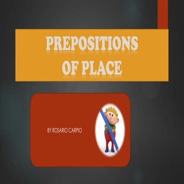 Prepositions of place | PPTX