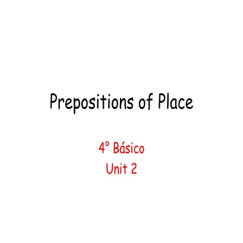Prepositions of place | PPTX