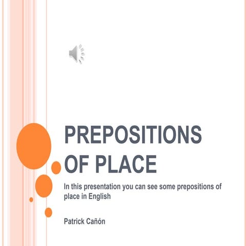 Prepositions of place | PPTX