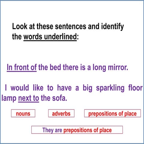 Prepositions of place | PPT