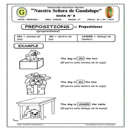Prepositions of place 2 do | DOCX