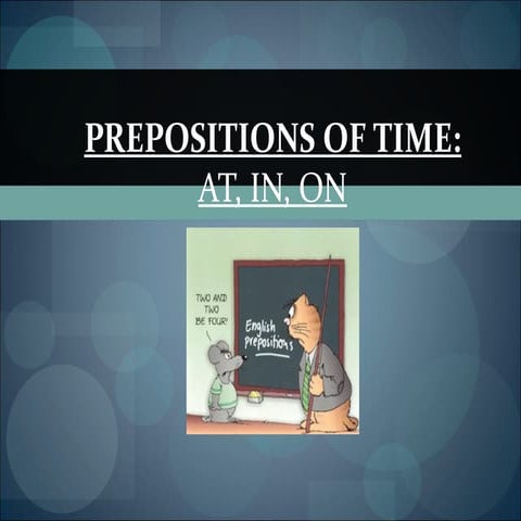 Prepositions of time | PPTX