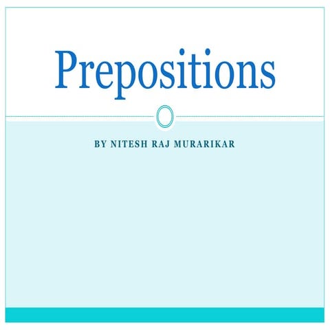 Preposition (special cases | PPTX