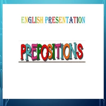 Preposition and its types | PPT