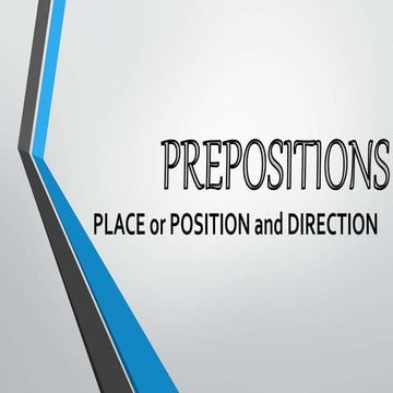 Prepositions | PPT