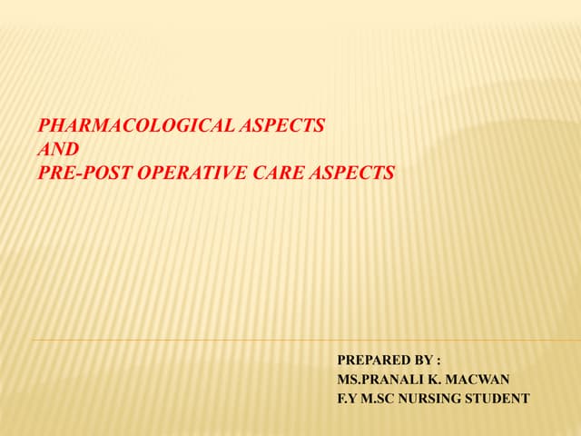 Principles of Pre and post operative care.pptx | First Aid | Injuries