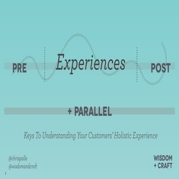 Pre, Post, + Parallel Expriences: Keys To Understanding Your Customers ...