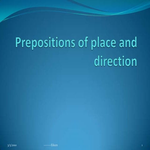 Prep Place Direction | PPTX