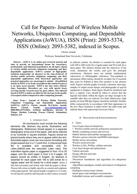 Call for Papers - Springer, Scopus - Special Session on "Bio-Signal Processing using Deep ...