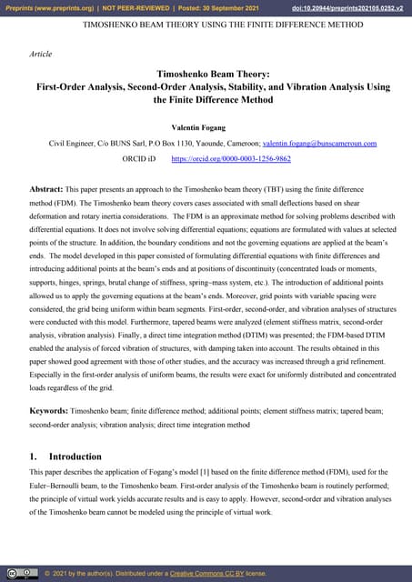 Nonlinear Beam theory | PPTX