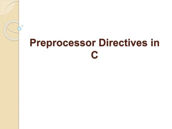 Macro And Preprocessor In C Programming Ppt 8755