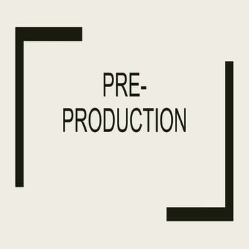 Pre production | PPT