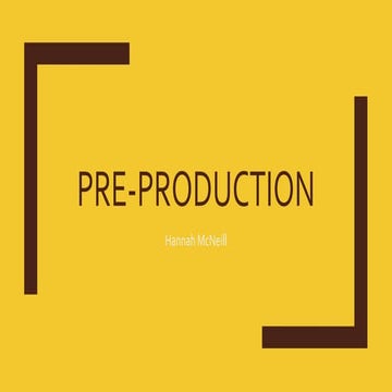 Pre production | PPT