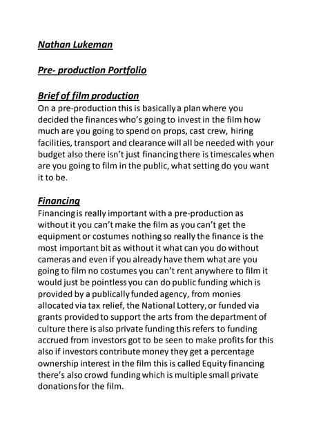 How To Make Your Movie "Production notebook" | PDF