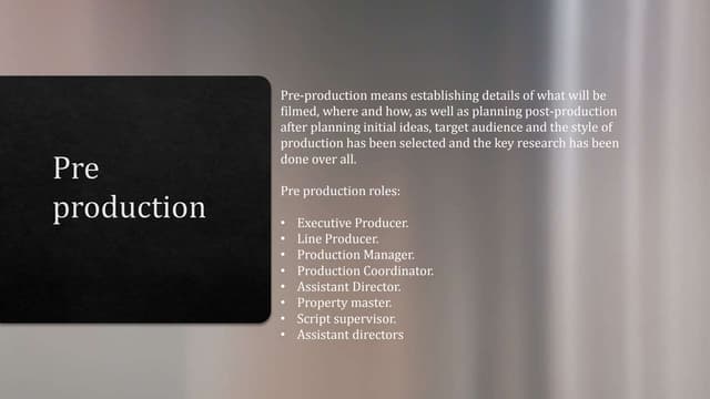 The Pre-Production Process.docx