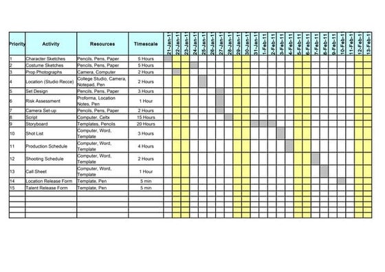 Animation production schedule | PPT