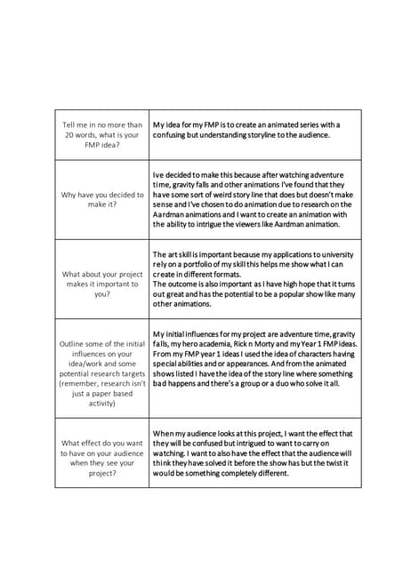 Fmp proposal | DOCX | Computer Animation | Computer Software and Applications