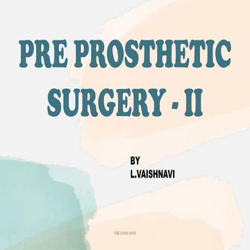 PREPROSTHETIC SURGERY PART ridge augumentation | PPTX