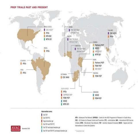PrEP Trials Map (December 2010) | PPT