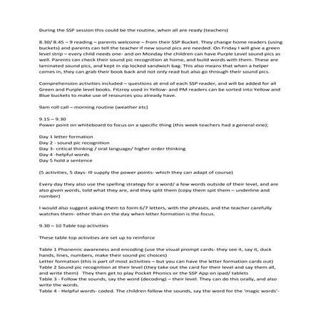 Prep SSP Structure - Literacy Planning from Week 4 | PDF | Education