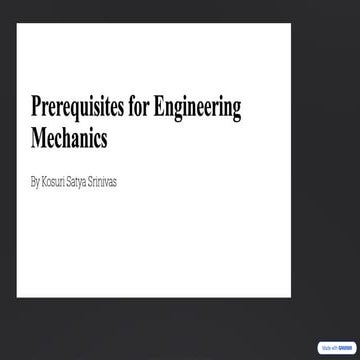 pre req for engineering mechanics for mechanical | PPTX