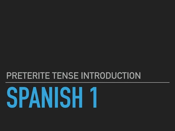 Practica verbos en el preterito | PDF